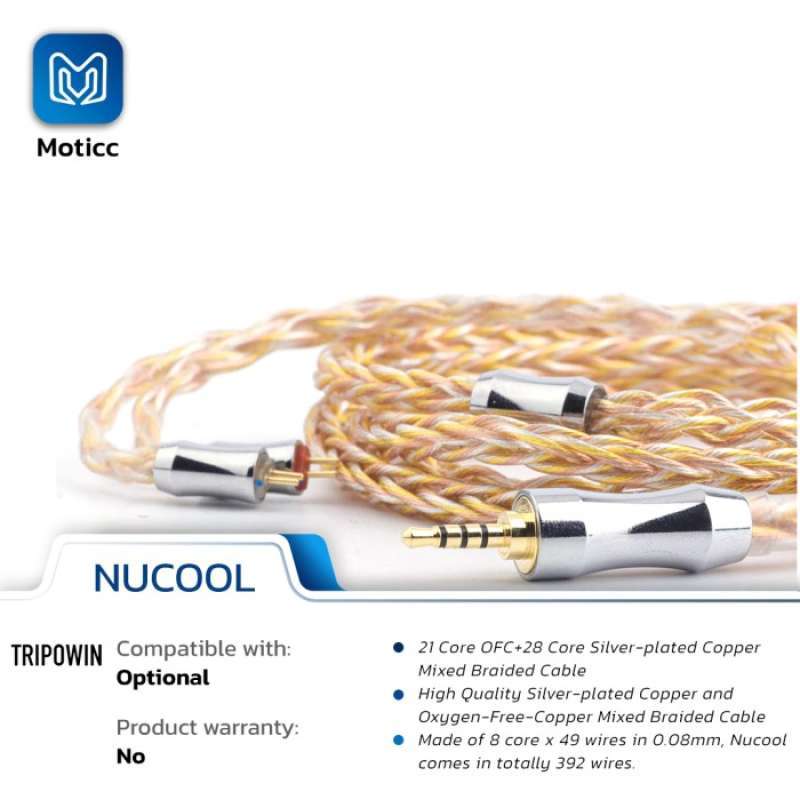 Promo Tripowin Nucool 21 Core Ofc+28 Core Silver Plated Copper Upgrade ...