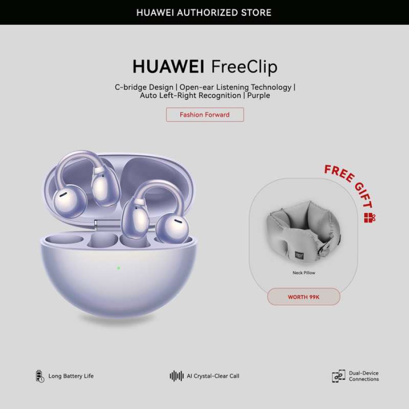 Promo Huawei Freeclip Open-ear Tws Earphone | Fashionable C-bridge ...