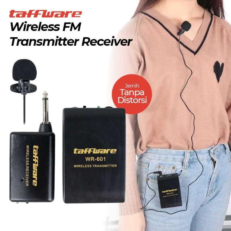 Promo Wireless Fm Transmitter Receiver Pro Microphone Wr-601 Karaoke ...