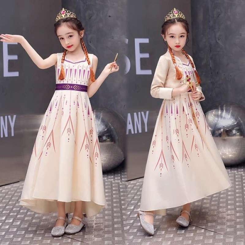 Jual Kostum Frozen 2 Anna Dua Dress Baju Princess Putri Anak Rompi ...