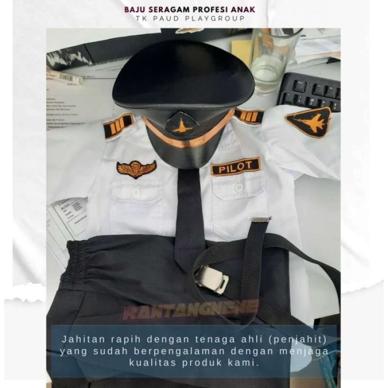 Jual Baju Pilot Anak Kostum Profesi Anak Tk Paud Usia 3-8 Th Laki ...