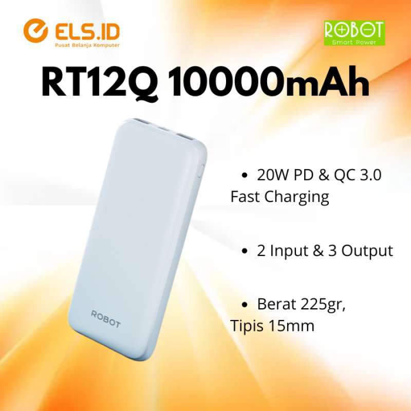 Promo Robot Rt12q Powerbank 10000mah 20w Qc 3.0 Fast Charging Diskon 14 ...