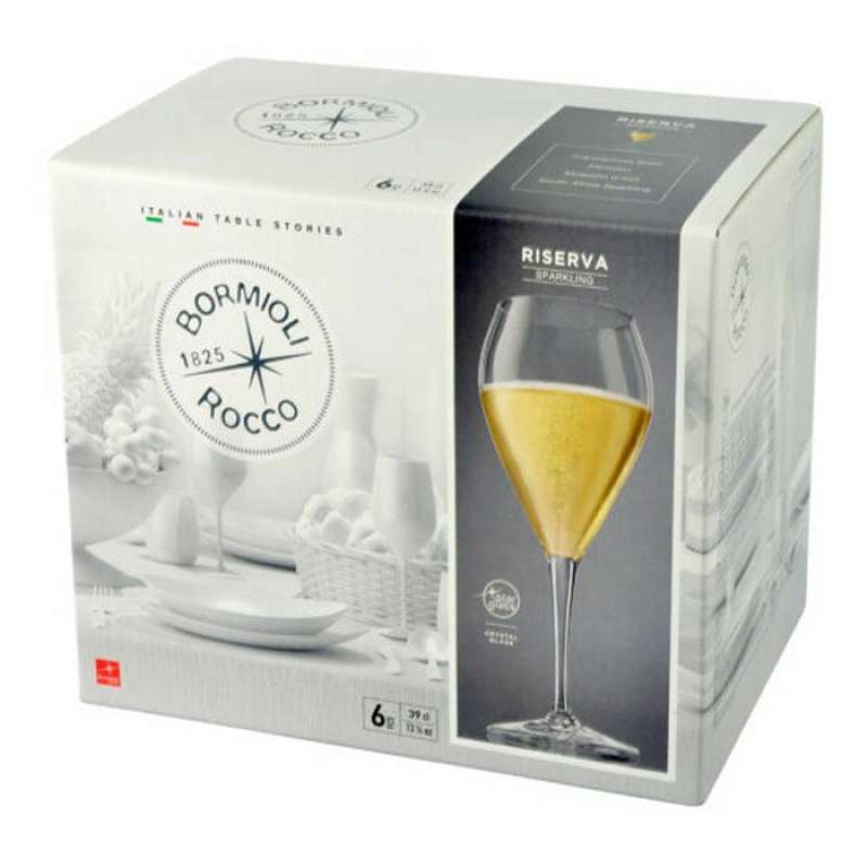 Promo 1 Set 6 Pcs Bormioli Rocco Sparkling Glass/champagne Glass/wine ...