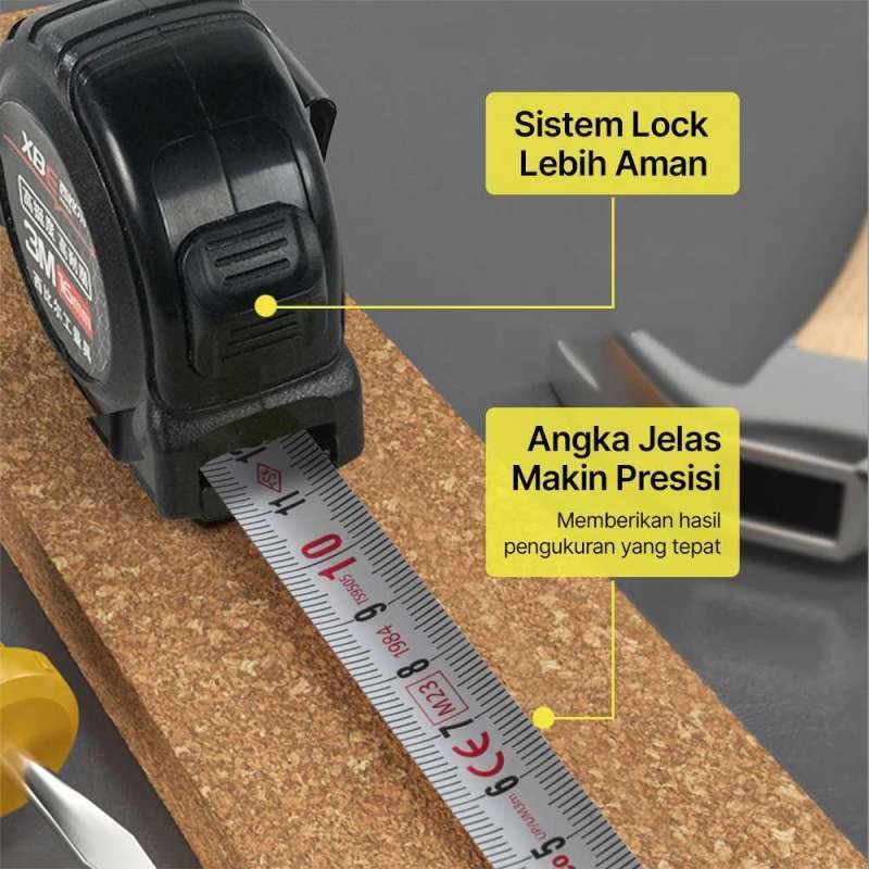 Jual Xbe Meteran Roll High Precision Self Lock Tape Measure 15mm 3m X3 Meteran Tukang Paling ...