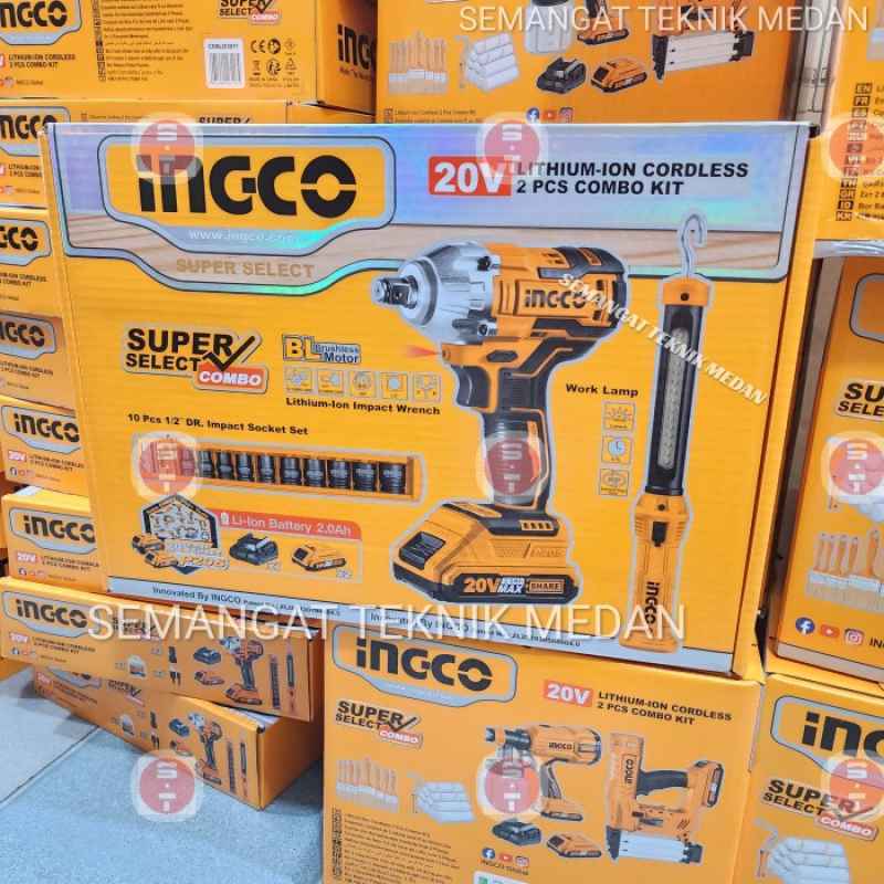 Jual Ciwli2038 Paket Combo Cordless Impact Wrench Sock Ingco Cosli23011 ...