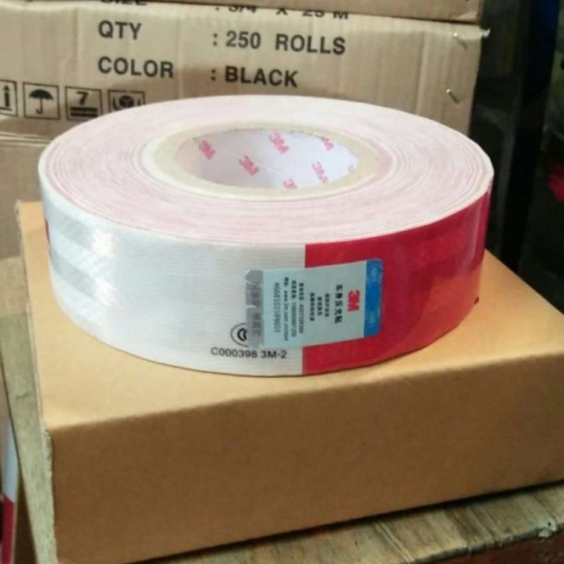 Promo 3m Sticker -stiker-scothlite- 2 X45 Mtr Reflective Merah Putih ...