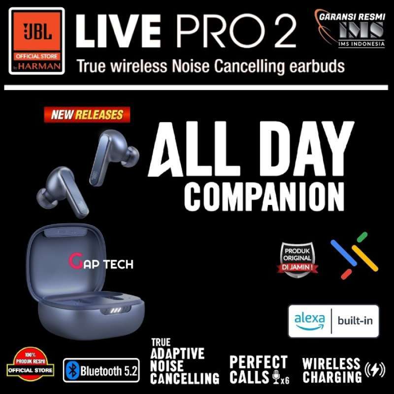 Promo Jbl Live Pro 2 / Pro2 Tws True Wireless Noise Cancelling Earbuds ...