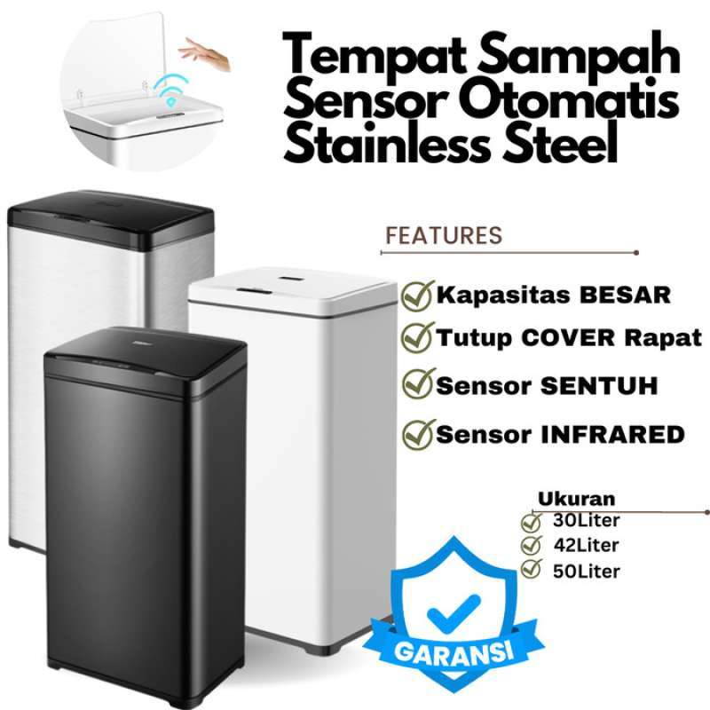 Promo 100% Produk Ori Tempat Tong Sampah Sensor Otomatis Smart ...