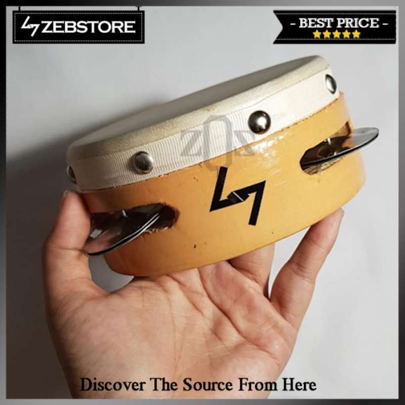 Jual Mini Tamborin Tambourine Kecrekan Percussion Zeb Kulit Sheepskin 5 ...