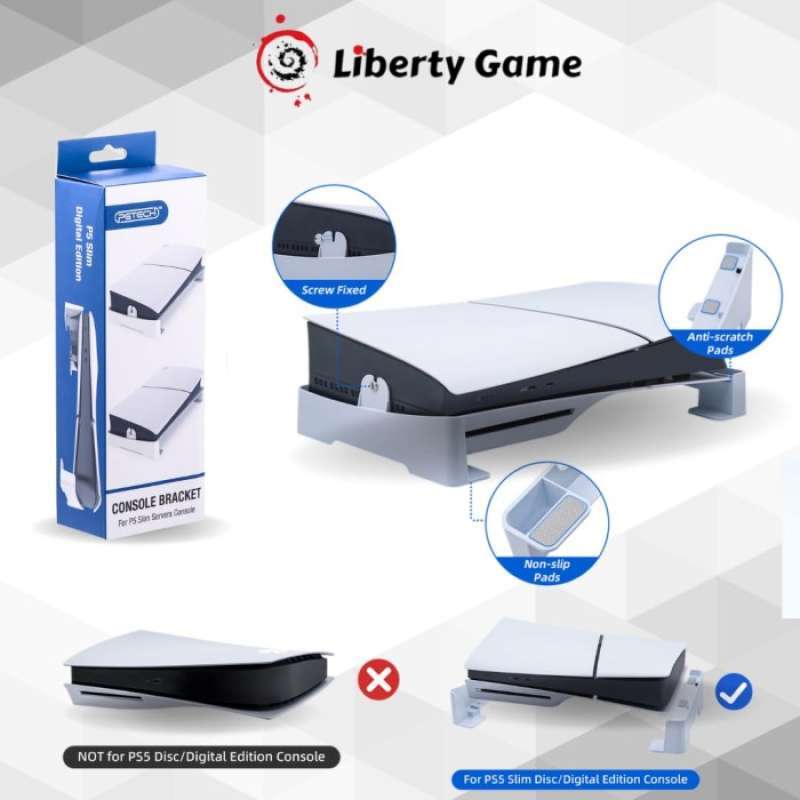 Jual Pgtech Horizontal Stand Console / Bracket For Ps5 Slim Disc & Digital Version Gp-525 Di ...