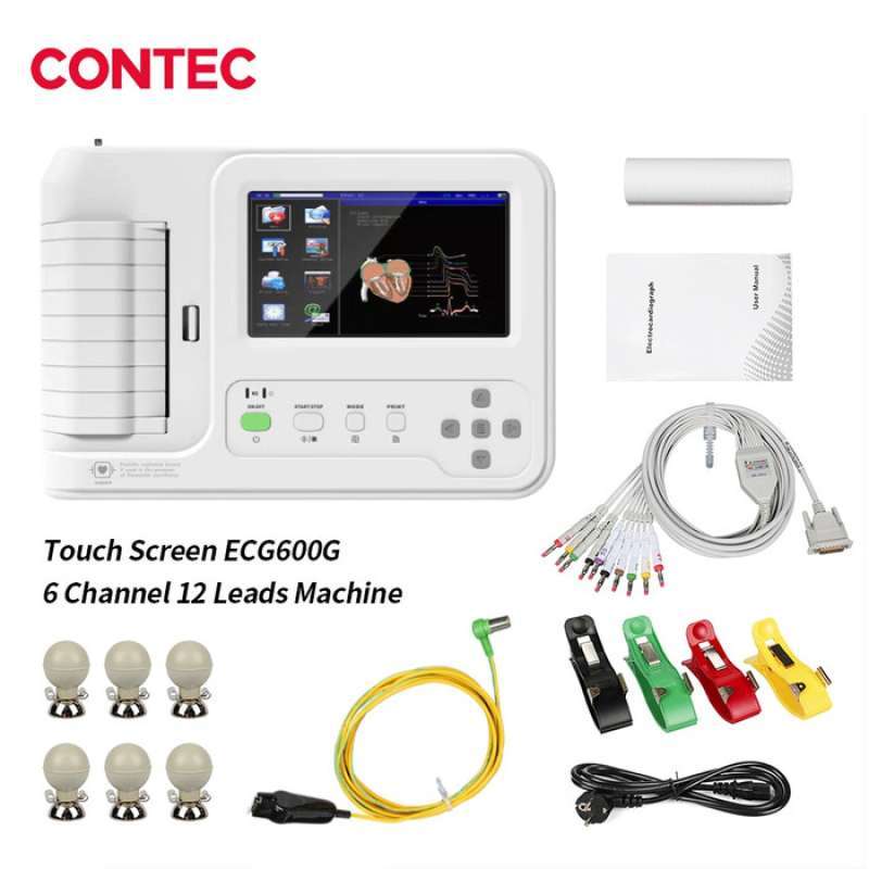 Promo Alat Rekam Jantung Ecg Ekg Digital 6 Channels 12 Leads Ekg ...