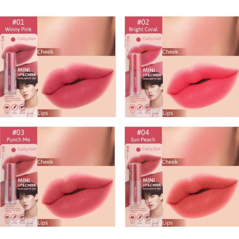 Jual Cathy Doll Mini Lip And Cheek Nude Matte Tint Win Metawin Tine ...
