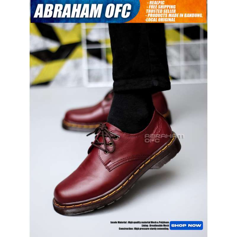 Promo Bossindo Sepatu Formal Pantofel Docmart Kulit Asli Pria Diskon 32 ...