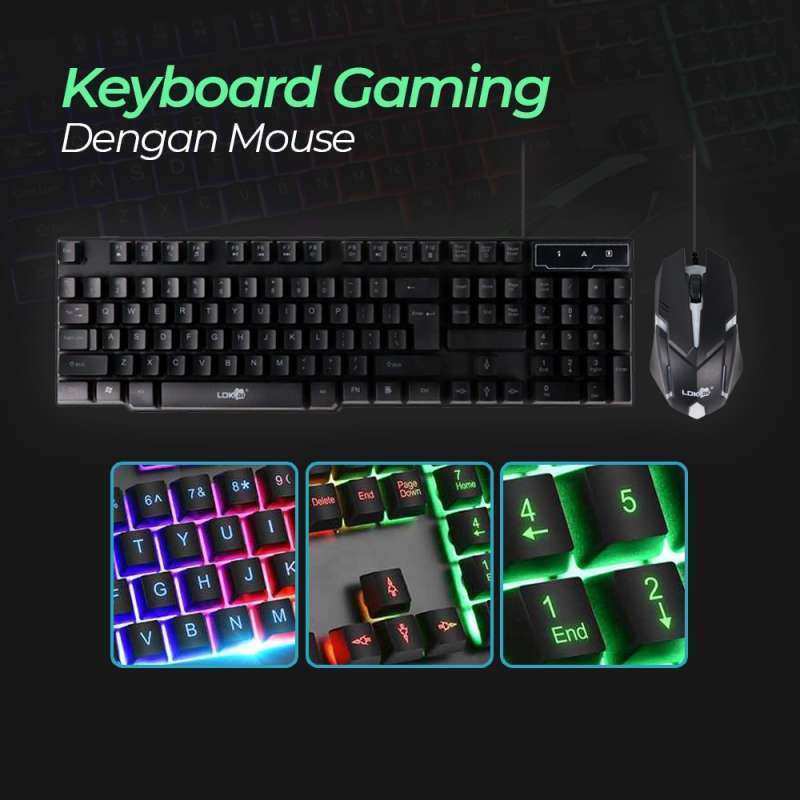 Promo 100% Produk Ori Keyboard Gaming Keyboard Gamers Keyboard Game Led ...