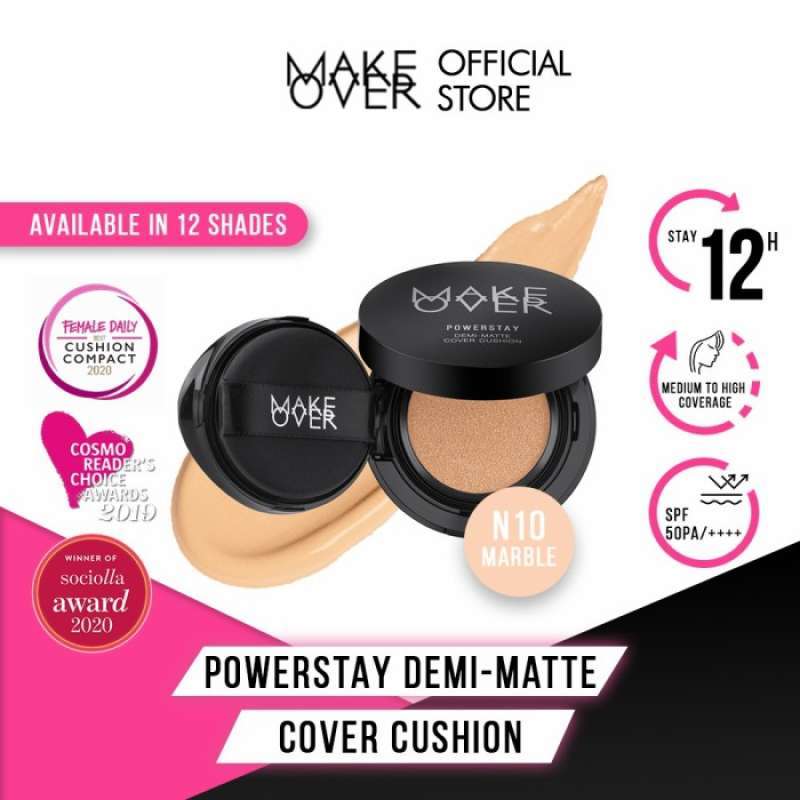 Jual Make Over - Powerstay Demi-matte Cover Cushion Original | Refill ...