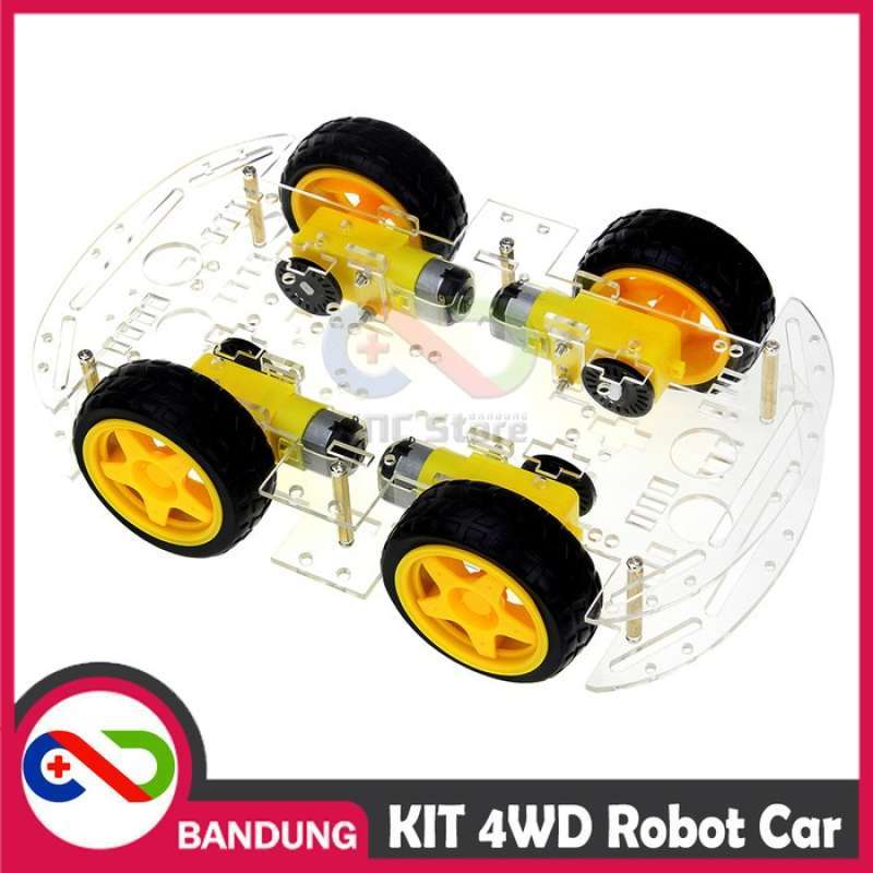 Promo [cnc] Kit Smart Chassis Chasis 4wd Robot Car Mobil Arduino