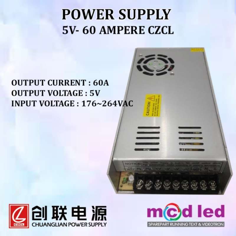 Promo Power Supply Running Text 5 Volt - 60 Amper Czcl Diskon 23% Di ...
