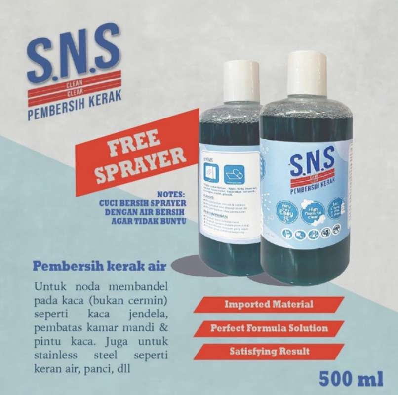 Jual Sns Pembersih Kerak Stainless Steel Dan Kaca 500ml (free Spray) - Sns Oven Di Seller Sweet ...