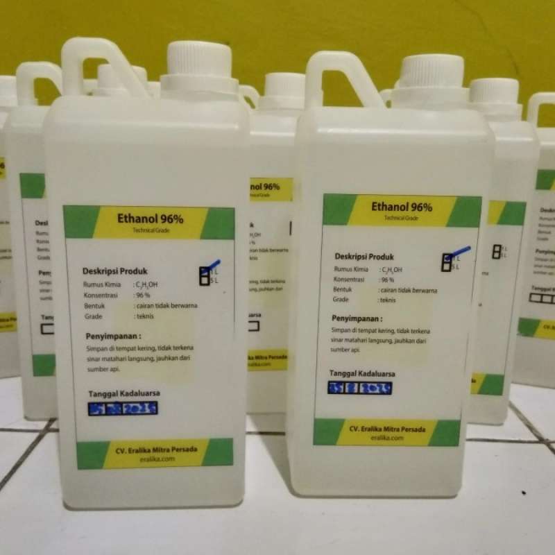 Jual Ethanol Etanol Alkohol 96% Teknis 1000ml 1l + Coa Di Seller Yama ...
