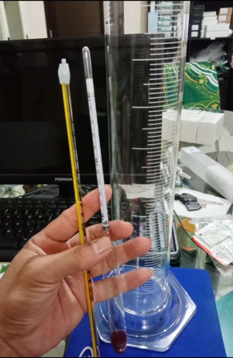 Promo Set 3 Pcs Gelas Ukur 1 Lt Duran Hydrometer Solar Dan Glass ...
