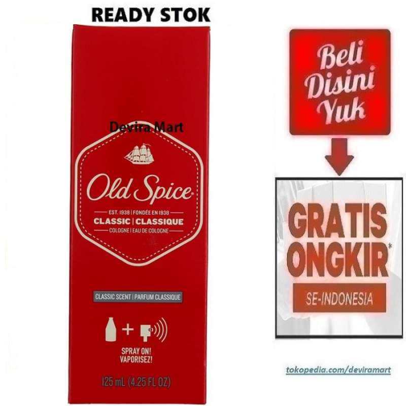 Promo Spray Old Spice Classic Eau De Cologne Men Parfum Pria Classique ...