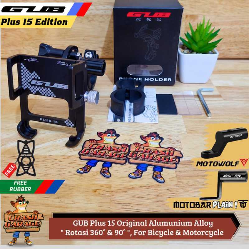 Promo Gub Plus 15 Holder Hp Motor Full Besi Tempat Handphone Dudukan Stang - Hitam Plus15 ...