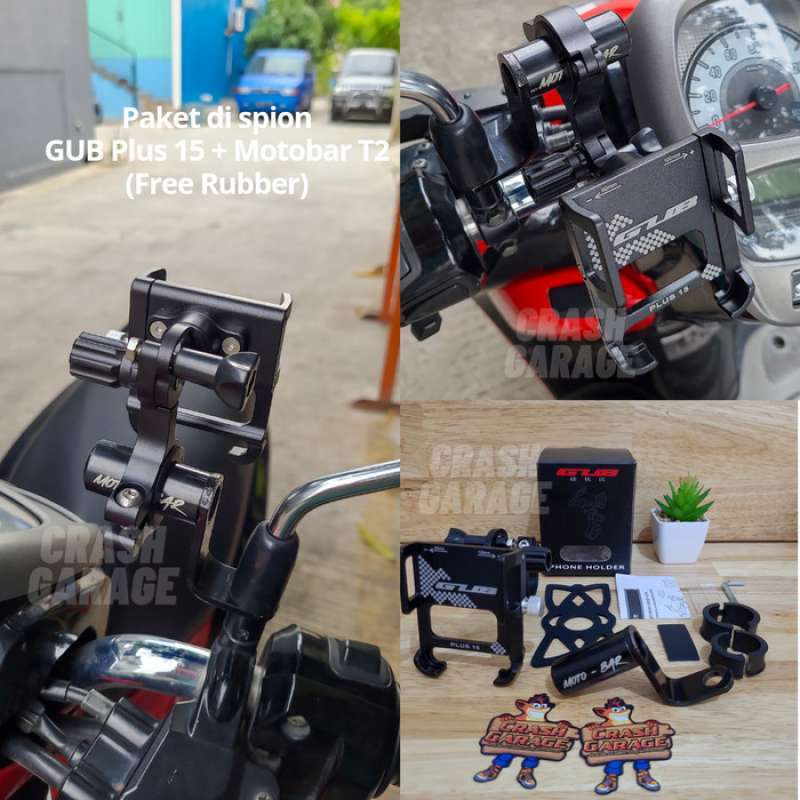 Promo Gub Plus 15 Holder Hp Motor Full Besi Tempat Handphone Dudukan Stang - Hitam Plus15 ...