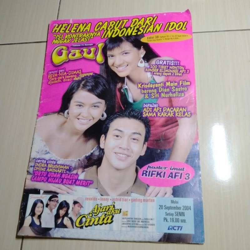 Jual Tabloid Gaul No.38 Sep 2004 Nia Revalina Dimas + Poster Di Seller ...
