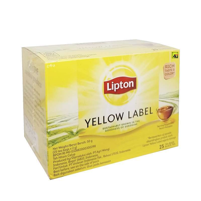 Promo Lipton - Yellow Label Teh Celup - 25 Pcs Tea Bag Diskon 7% Di ...