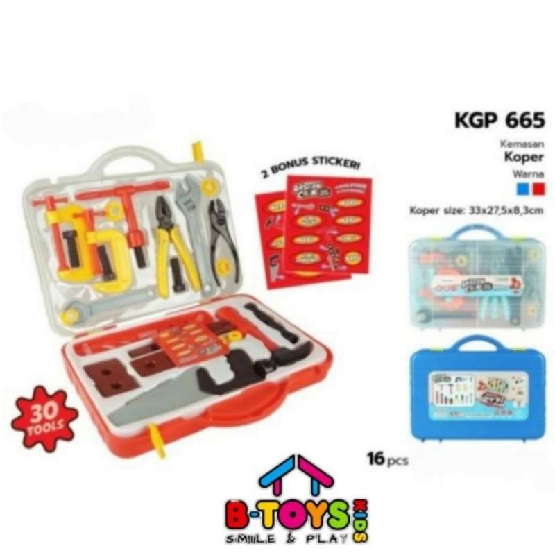 Jual Mainan Edukasi Anak Tool Set Arsitek Cilik Perkakas Koper Di ...