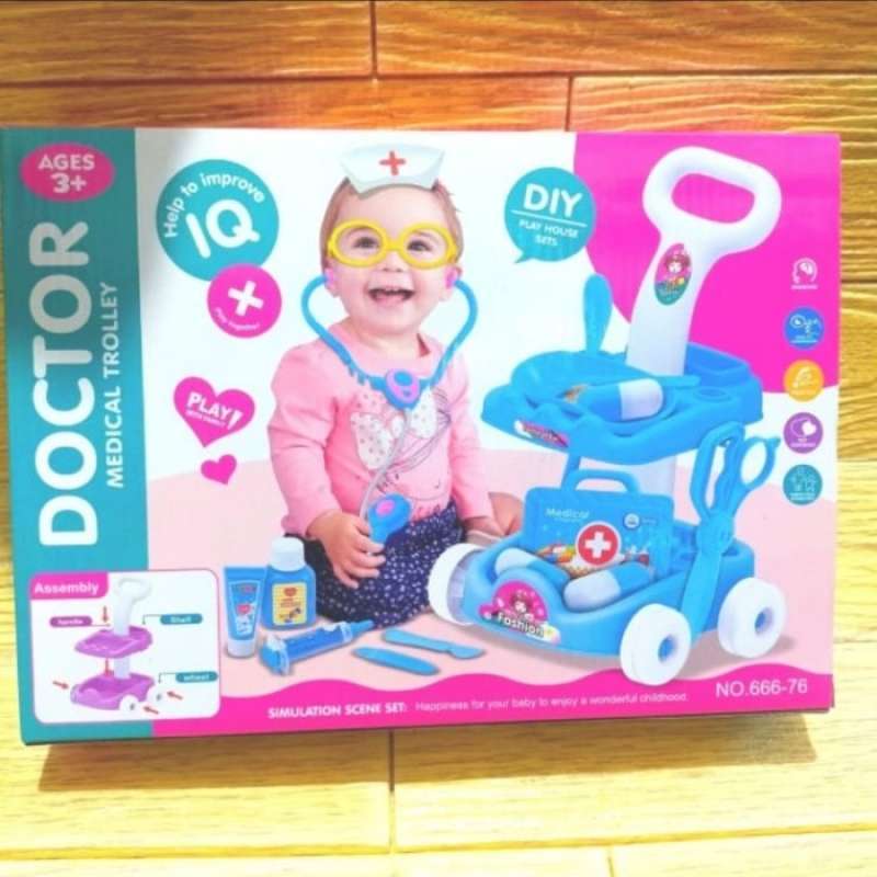 Jual Mainanâ dokterâ dokteranâ doctorâ medicalâ trolley Doctor Diy ...