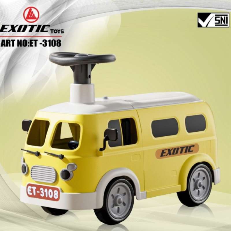 Jual Mainan Mobil Dorong Anak Mini Bus Exotic Et 3108 Ride On Musik ...