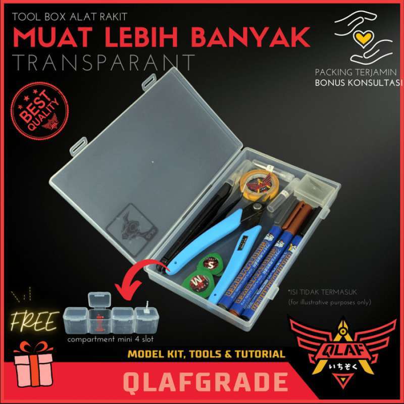 Jual Tool Box Alat Rakit - Kotak Penyimpanan Transparant Model Kit ...