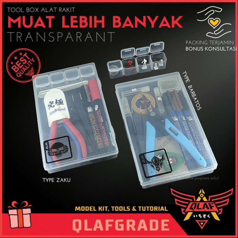Jual Tool Box Alat Rakit - Kotak Penyimpanan Transparant Model Kit ...