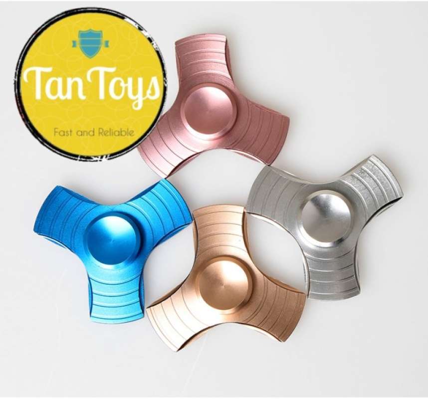 Jual Premium Hand Fidget Spinner Metal 3 Side | Tiga Sisi Metalik ...