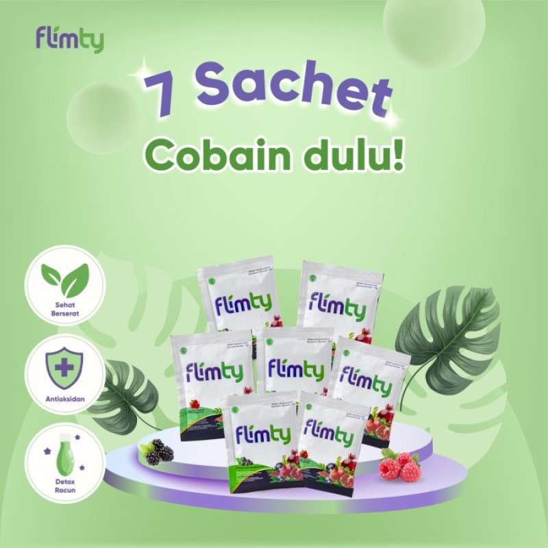 Promo 7 Sachet Flimty Fiber Raspberry Blackcurrant Flimtea Flinty ...