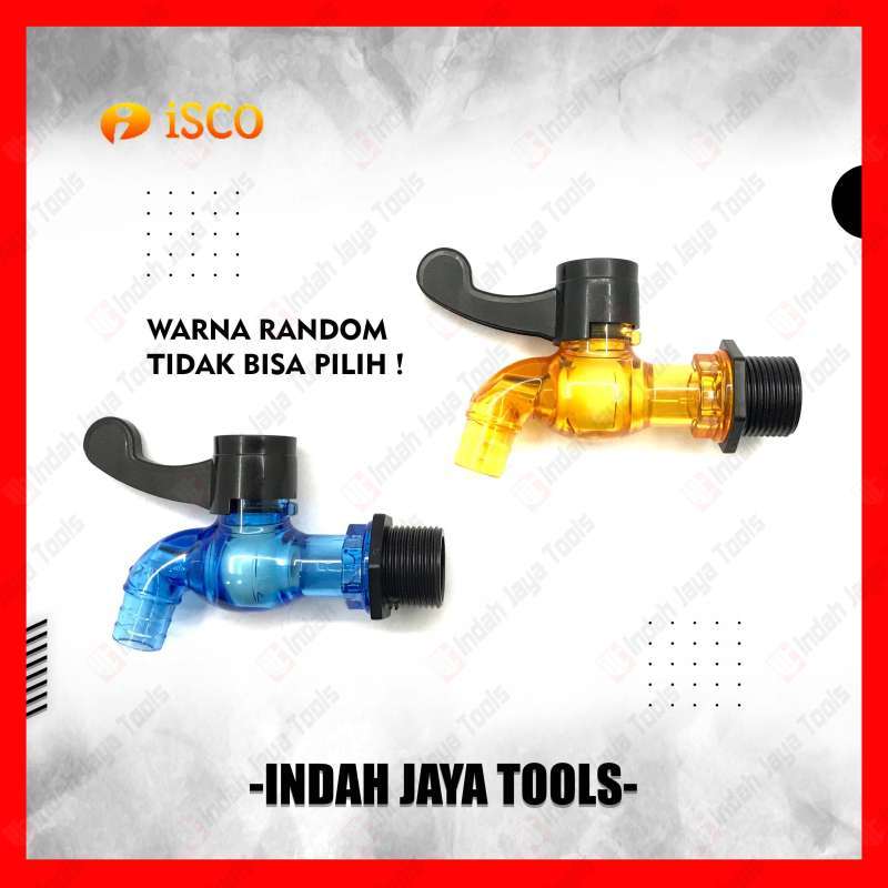 Jual Isco 8003 Kran Air Engkol Bening Plastik 1/2-3/4 Inch - Keran Air ...