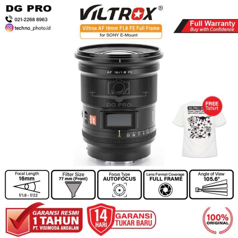 Jual Viltrox Af 16mm F1 8 Fe Full Frame For Sony E Mount 16mm F 1 8