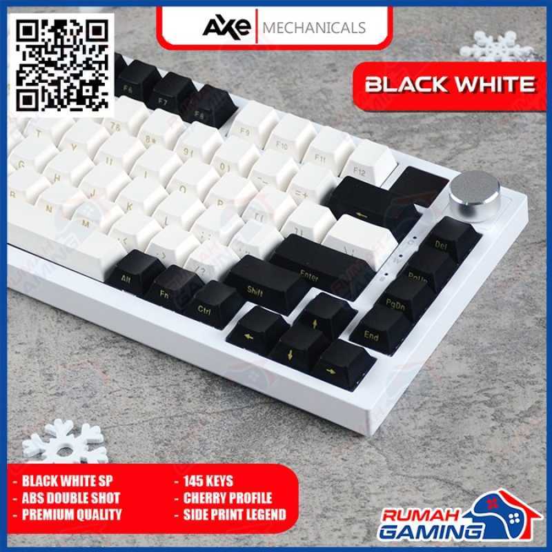Promo 100% Produk Ori Keycap - Keycaps - Cherry - Black & White Side ...