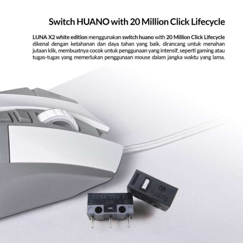 Jual Mouse Gaming Digital Alliance Wired Ergonomic Rgb Macro Huano Luna ...