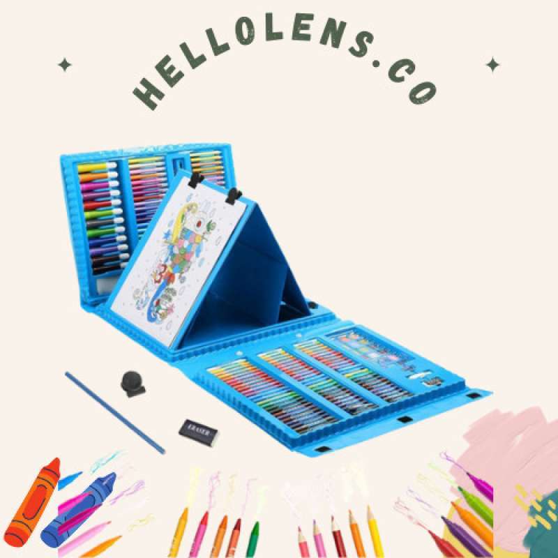 Jual Crayon Set Anak 208 Pcs Pensil Warna Alat Lukis Alat Mewarnai Gift ...