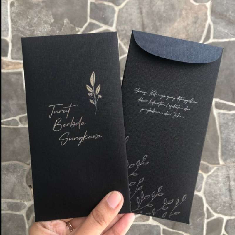 Jual Amplop Duka Cita Angpao Hitam Condolences Pepao Duka Cita Custom 6 ...