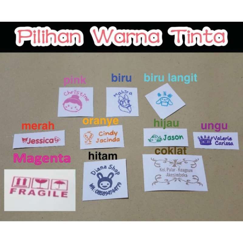 Jual Custom Stamp / Stempel Unik Dan Lucu/stamp Nama Water World (ww ...