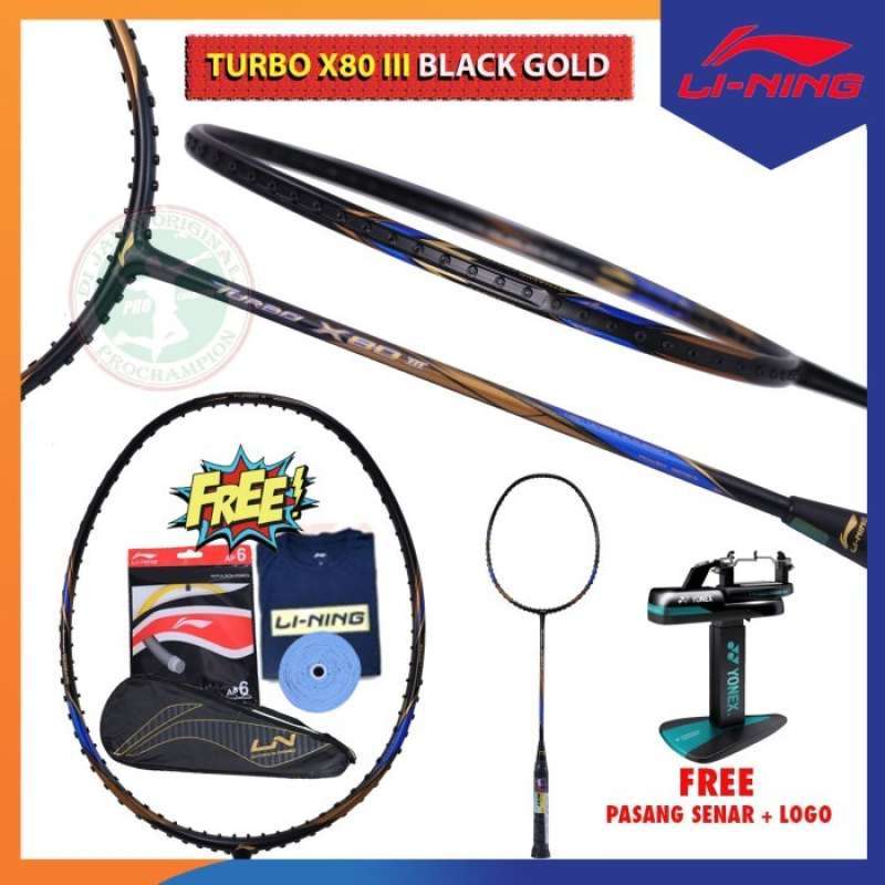 Jual New Lining Turbo X 80 90 Iii Gen Iii G3 Raket Badminton Original ...