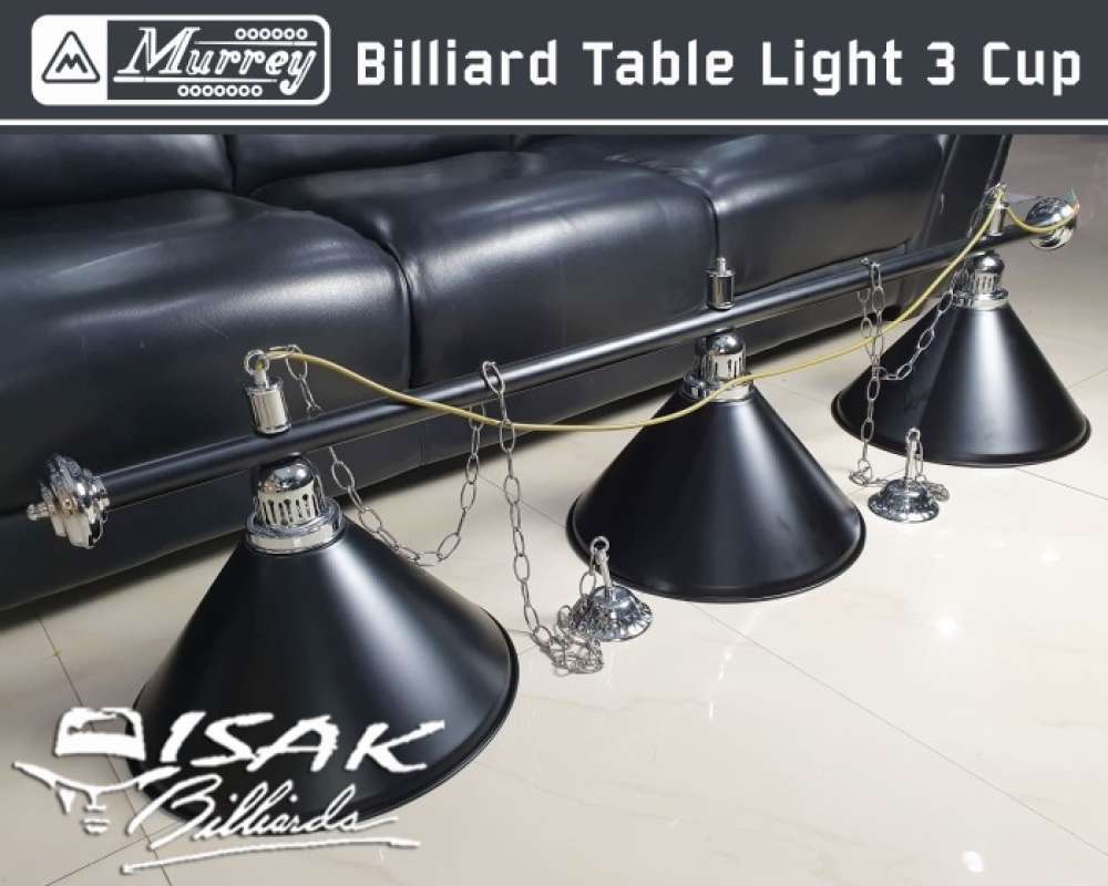 Jual Lampu Meja Billiard 3 Kap - Black - Pool Table Light 3 Cup Biliar ...
