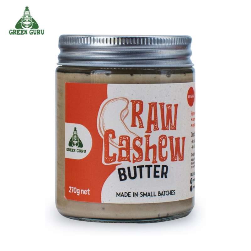 Promo Raw Cashew Butter 270 Gr (unsweetened, Gluten Free, Vegan Butter ...