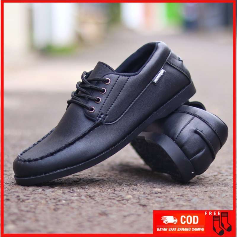 Promo Wolf|sepatu Casual Formal Kerja Kasual Pria Kulit Faux Pesta Pantofel Hitam Pria Cowok ...