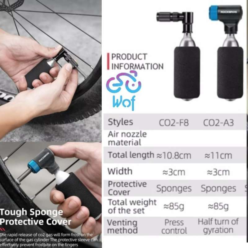 Jual Rockbros Inflator Bike Pump Co2-f8 Pompa Co2-a3 Av Fv Universal ...