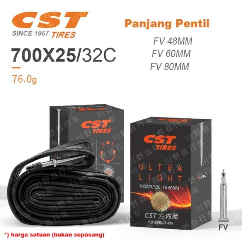 Jual Cst Ban Dalam Sepeda Ultralight 700 X 25-32c Presta Fixie Roadbike Fv Di Seller Regstore ...