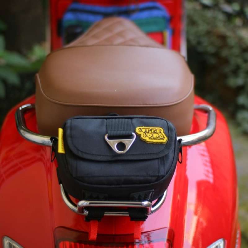 Jual Supersoda Tas Mini Rear Rack Vespa Sprint Primavera Gts - Brown Di ...